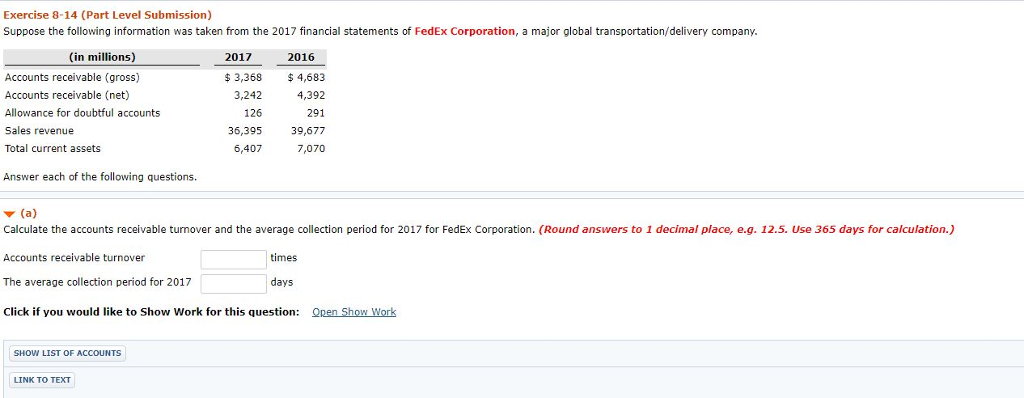 Solved Exercise 8-14 (Part Level Submission) Suppose the | Chegg.com