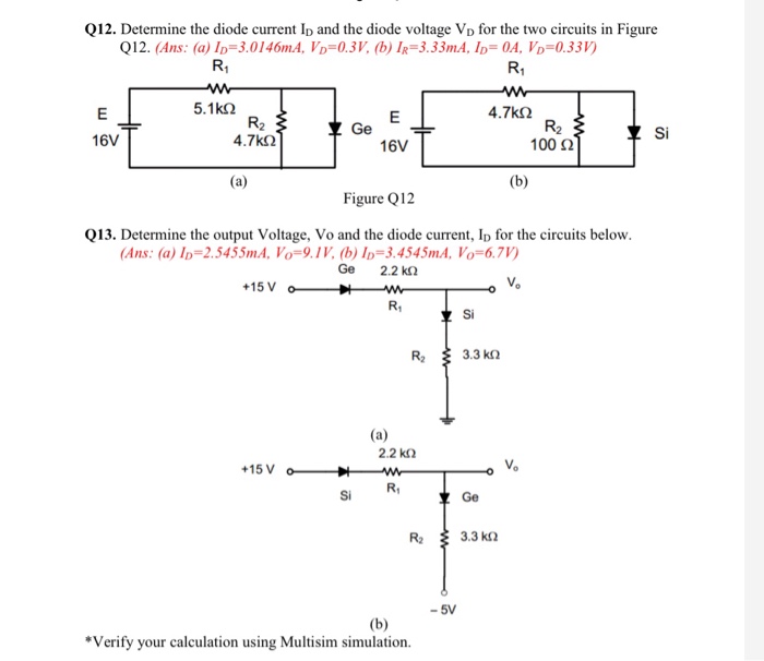 Solved Q12. Determine the diode current Ip and the diode | Chegg.com Solved Q12. Determine the diode current Ip and the diode | Chegg.com