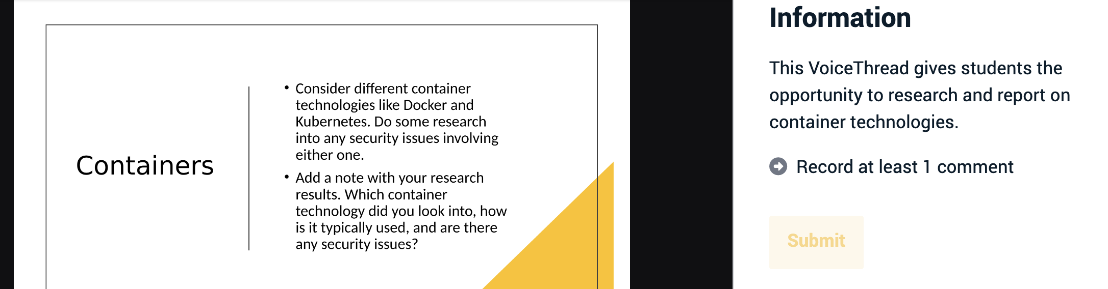 Solved Information - Consider different container | Chegg.com