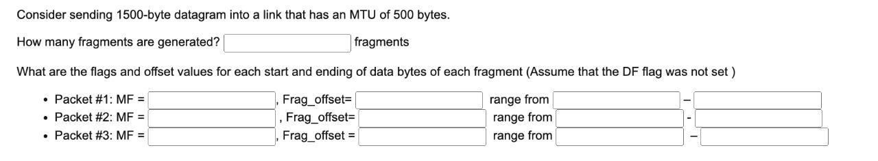 Solved Consider sending 1500 -byte datagram into a link that | Chegg.com