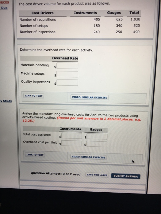 Solved VERSION CALCULATORPRINTER URCES - Due Question 1 Air | Chegg.com