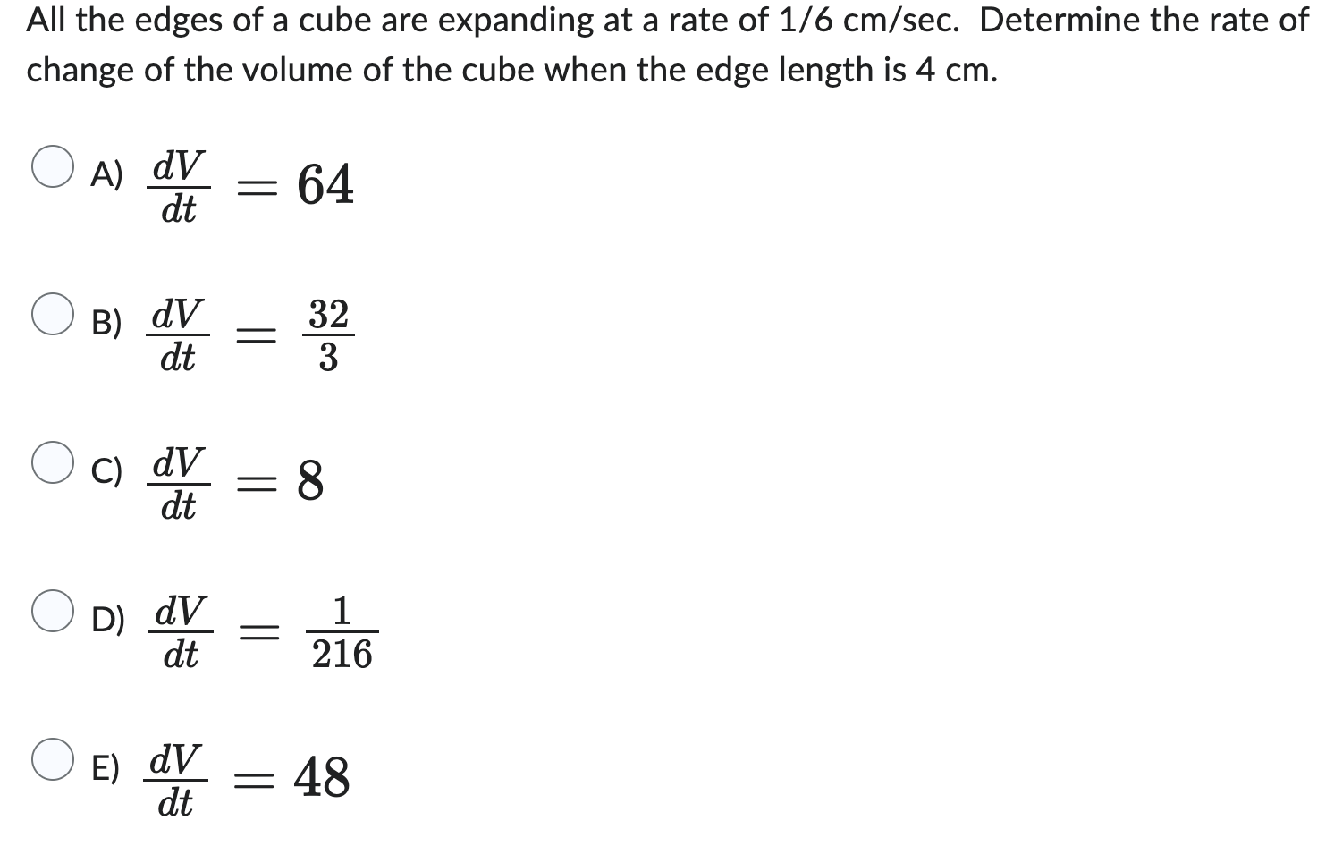 Solved All the edges of a cube are expanding at a rate of | Chegg.com