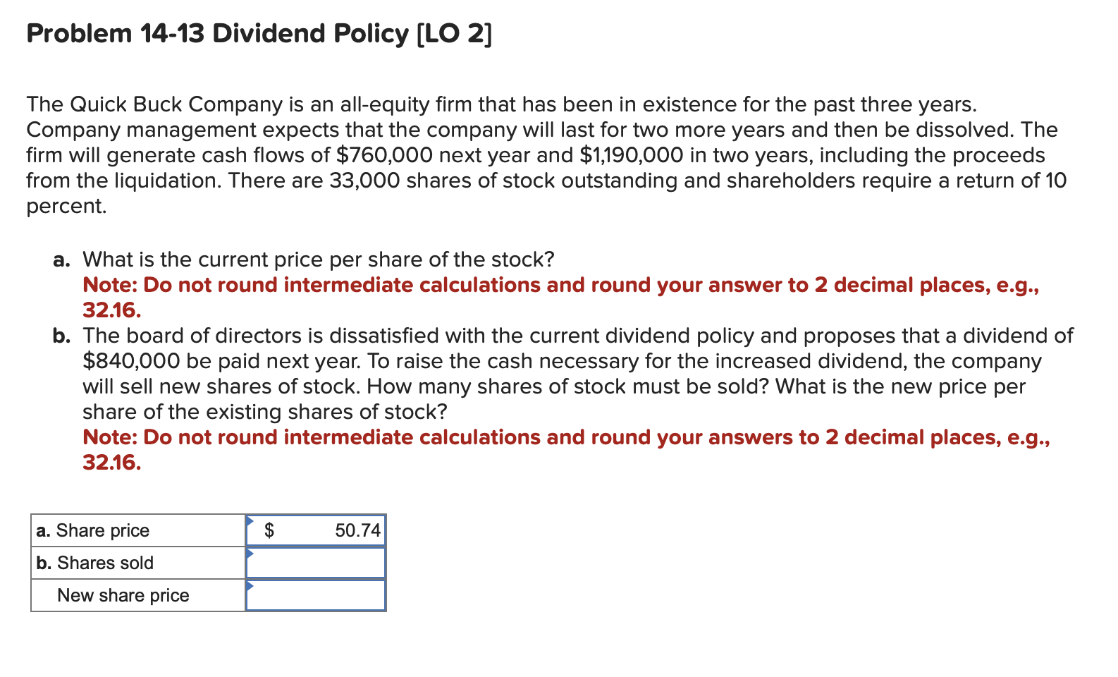 Solved The Quick Buck Company is an all-equity firm that has | Chegg.com