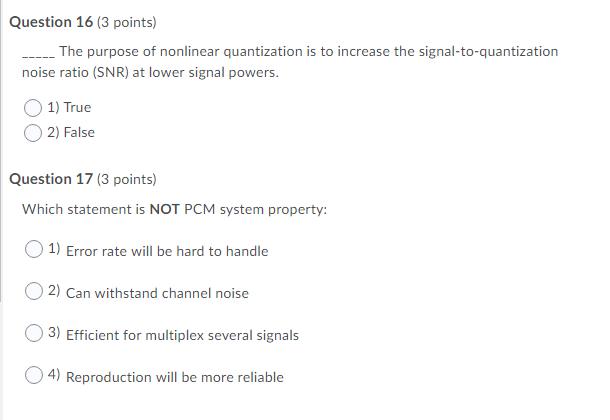 Solved Question 16 (3 points) The purpose of nonlinear | Chegg.com