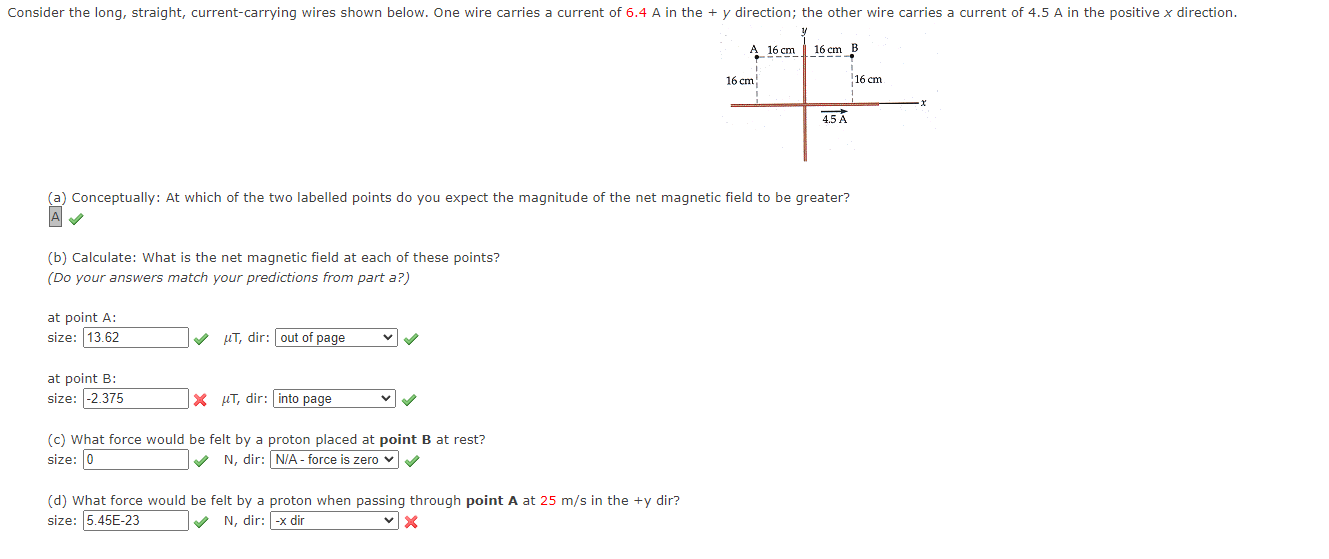 Solved (a) Conceptually: At which of the two labelled points | Chegg.com