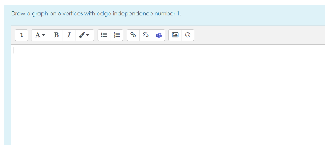 Solved Draw a graph on 6 vertices with edge-independence | Chegg.com