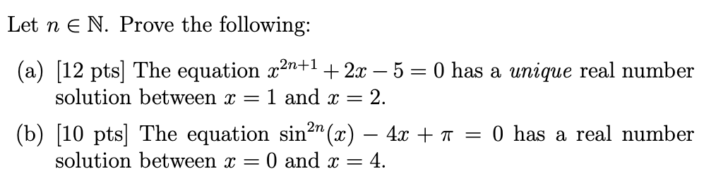 Solved Prove the following:(a) [12 ﻿pts] ﻿The equation | Chegg.com