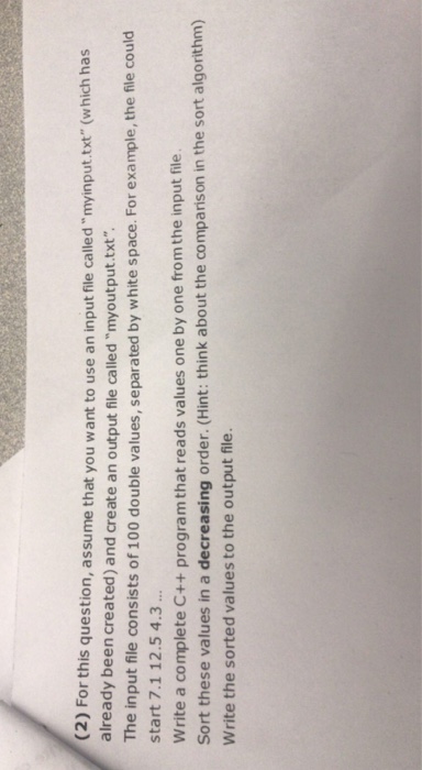 Solved (2) For this question, assume that you want to use an | Chegg.com