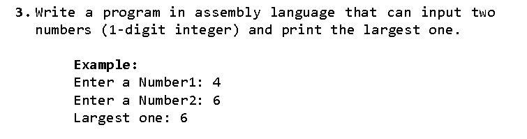 Solved 3. Write a program in assembly language that can | Chegg.com