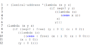In Dr Racket Scheme define a function lexical address | Chegg.com