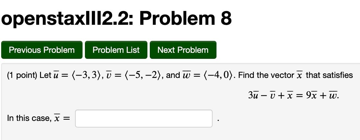 Solved openstaxl|12.2: Problem 1 Previous Problem Problem | Chegg.com