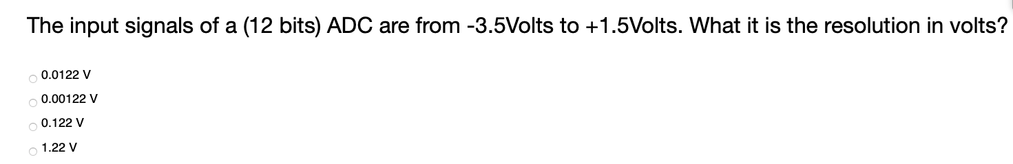 Solved The input signals of a (12 bits) ADC are from | Chegg.com