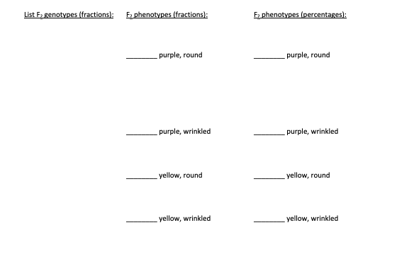 Solved Second Filial (F2) Generation The Fa generation is | Chegg.com