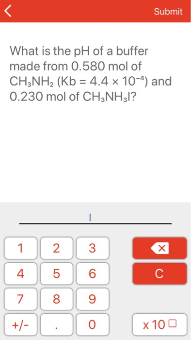 Solved Submit What is the pH of a buffer made from 0.580 mol | Chegg.com