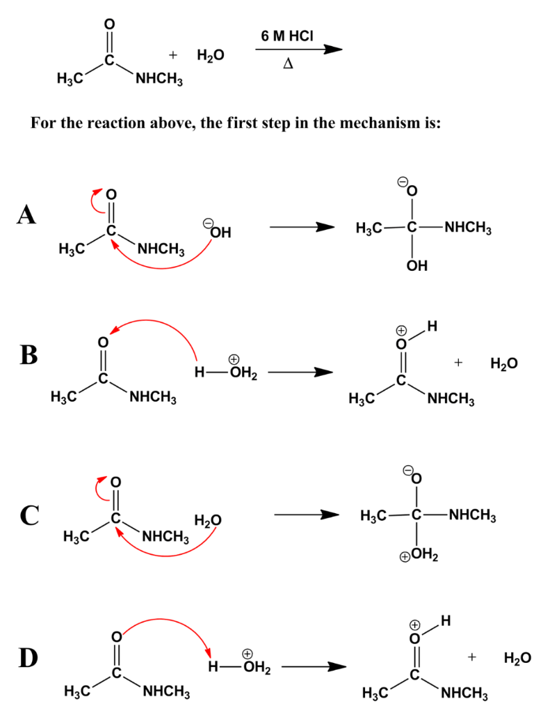 Solved 6 M HCI + H20 A H3C NHCH3 For the reaction above, the | Chegg.com