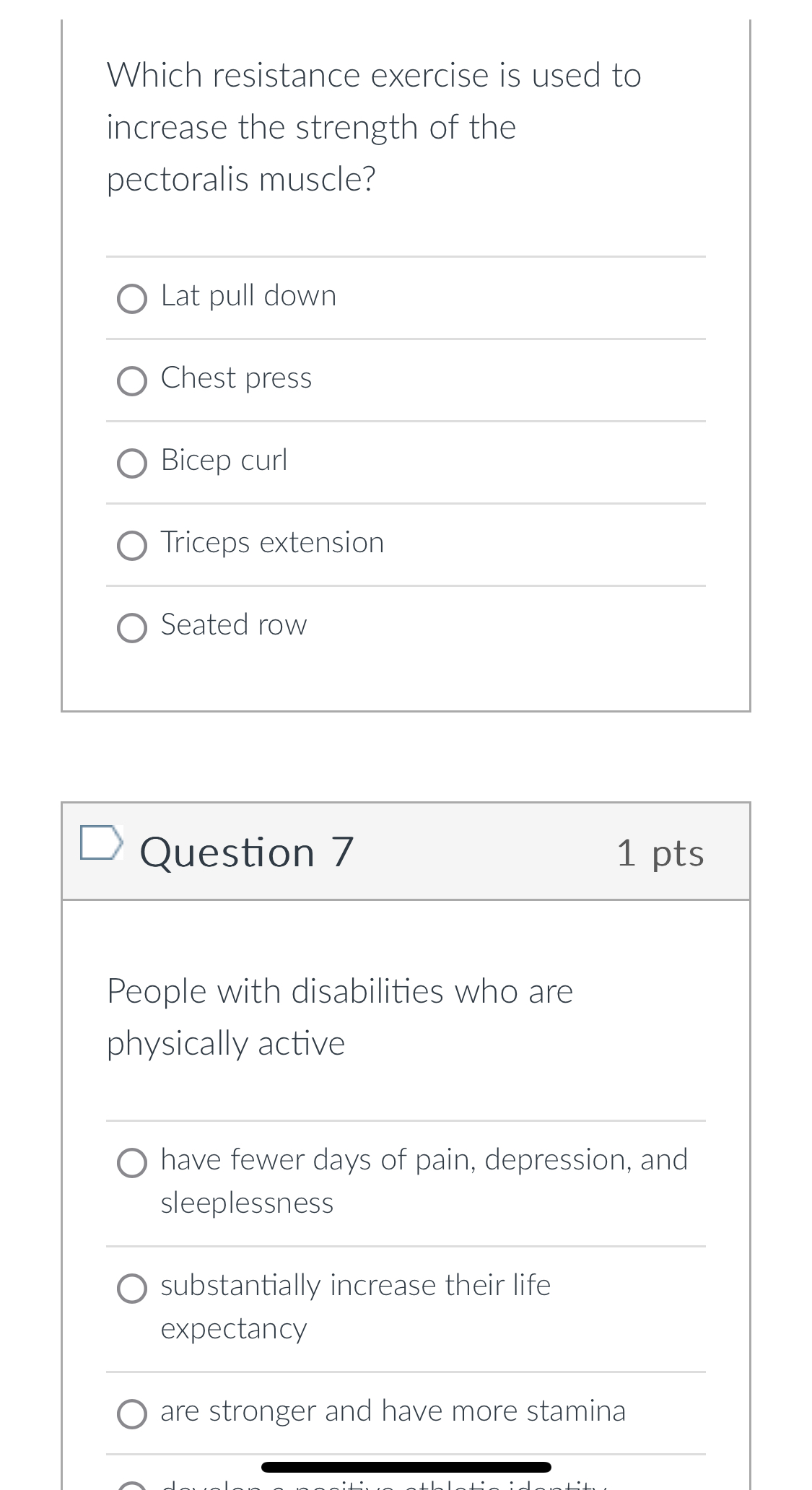 Solved Which resistance exercise is used toincrease the | Chegg.com