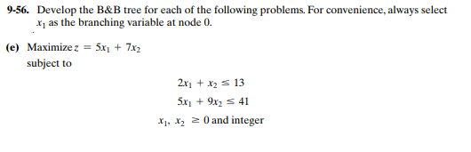 Solved 9-56. Develop the B&B tree for each of the following | Chegg.com