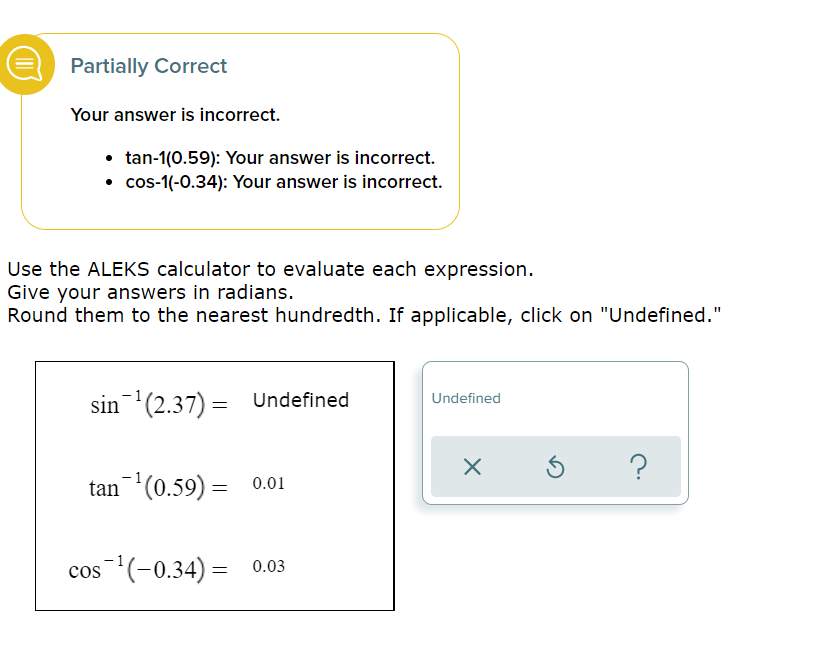 Solved Partially Correct Your answer is incorrect. • | Chegg.com