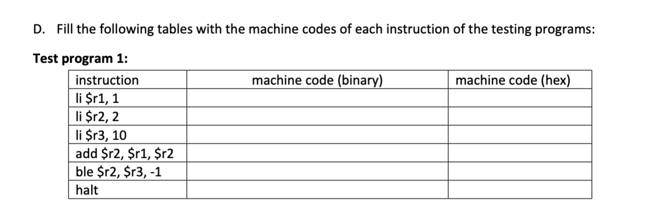 Solved Question: Build a processor in Logisim. The processor | Chegg.com