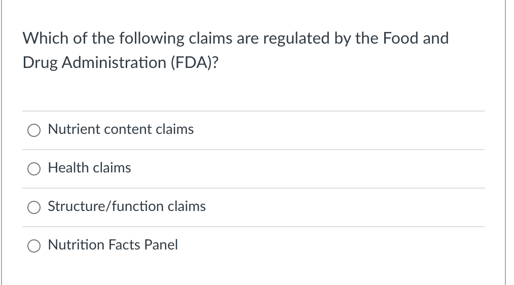 Solved Which of the following claims are regulated by the | Chegg.com