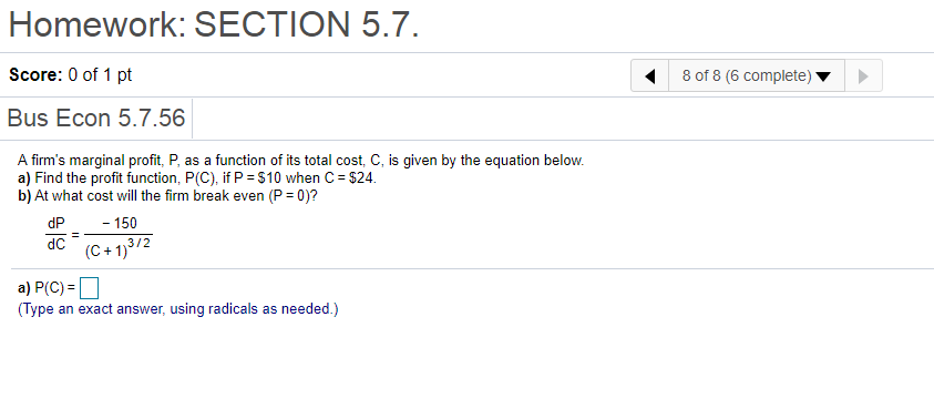 Solved Homework Section 5 7 Score 0 Of 1 Pt 8 Of 8 6