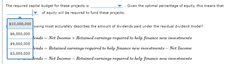 Solved The required capital budget for these projects is . | Chegg.com