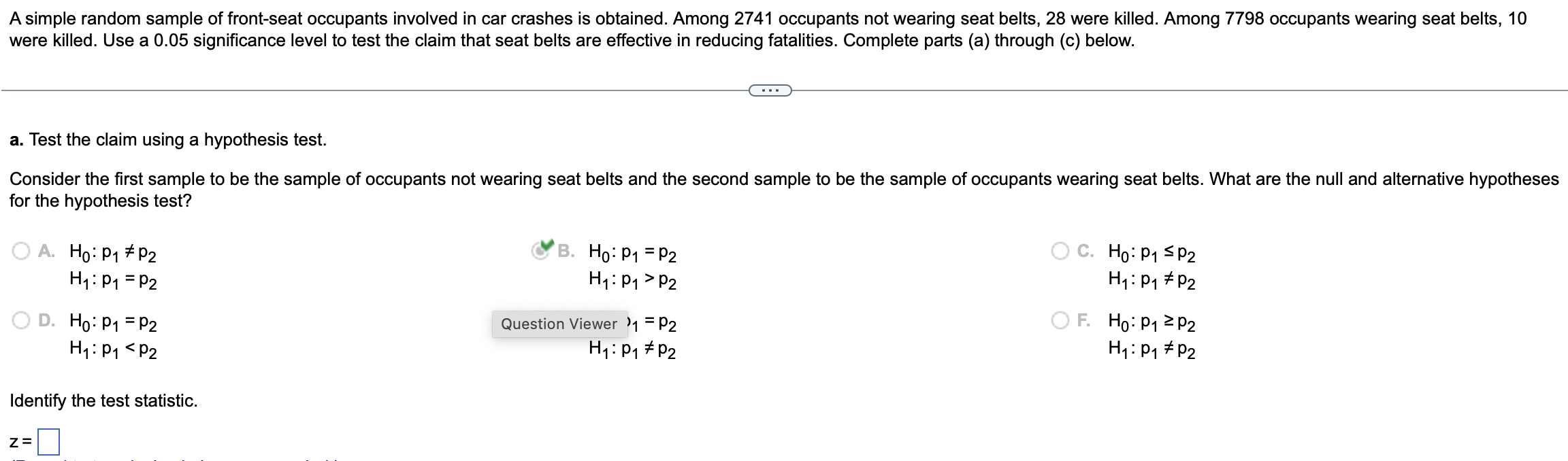 Solved B Find Test Statisticc Find P Valuefinal Concl 9925