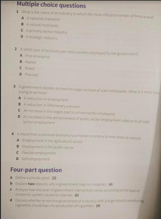 Solved ivultiple choice questions 1 What is the name of an | Chegg.com