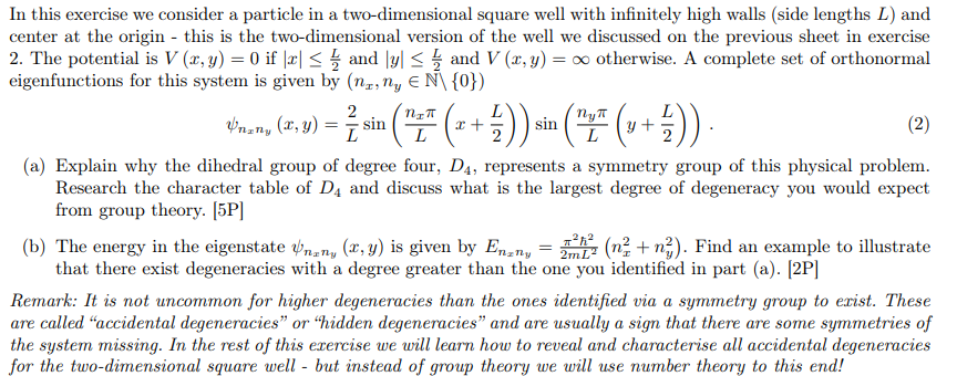 Solved In this exercise we consider a particle in a | Chegg.com