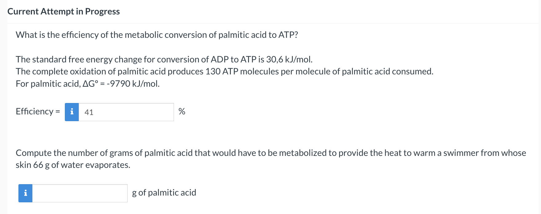Solved What is the efficiency of the metabolic conversion of | Chegg.com