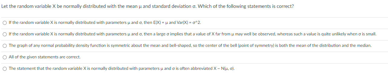 Solved Let the random variable X be normally distributed | Chegg.com