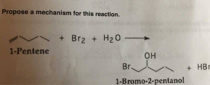 Solved Propose a mechanism for this reaction. 1-Pentene OH | Chegg.com