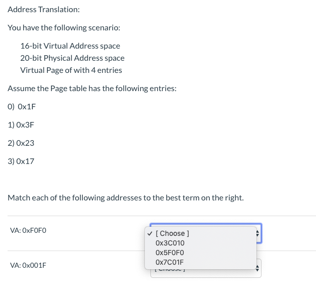 Solved Address Translation: You have the following scenario: | Chegg.com