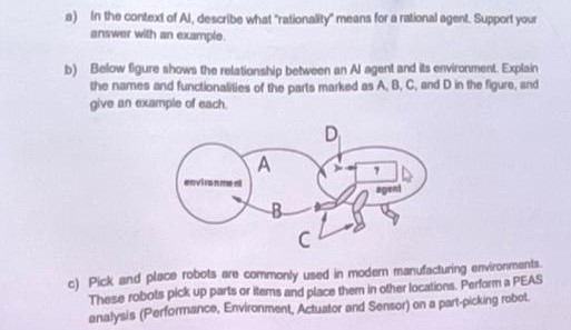 Solved a) ﻿In the context of A1, ﻿describe what "rationally | Chegg.com