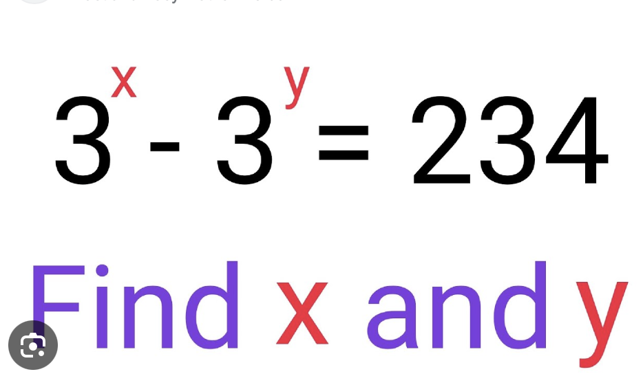 Solved 3x−3y=234 Find x and y | Chegg.com