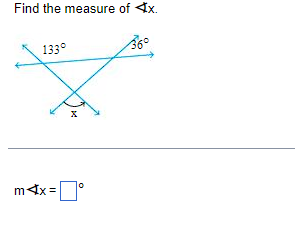 Solved Find the measure of \\( \\varangle x \\). \\[ | Chegg.com