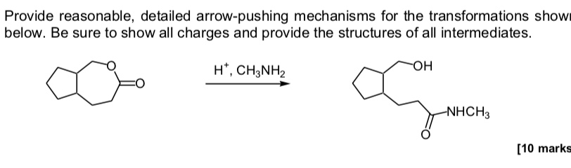 Solved Provide reasonable, detailed arrow-pushing mechanisms | Chegg.com