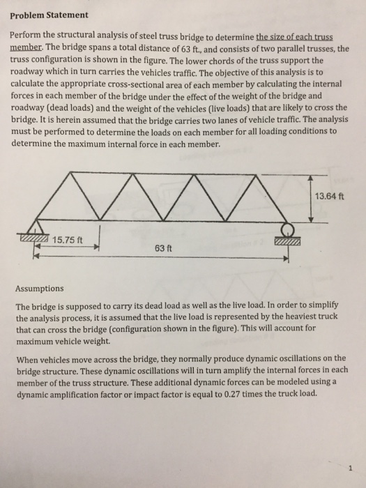 Solved Problem Statement Perform the structural analysis of | Chegg.com