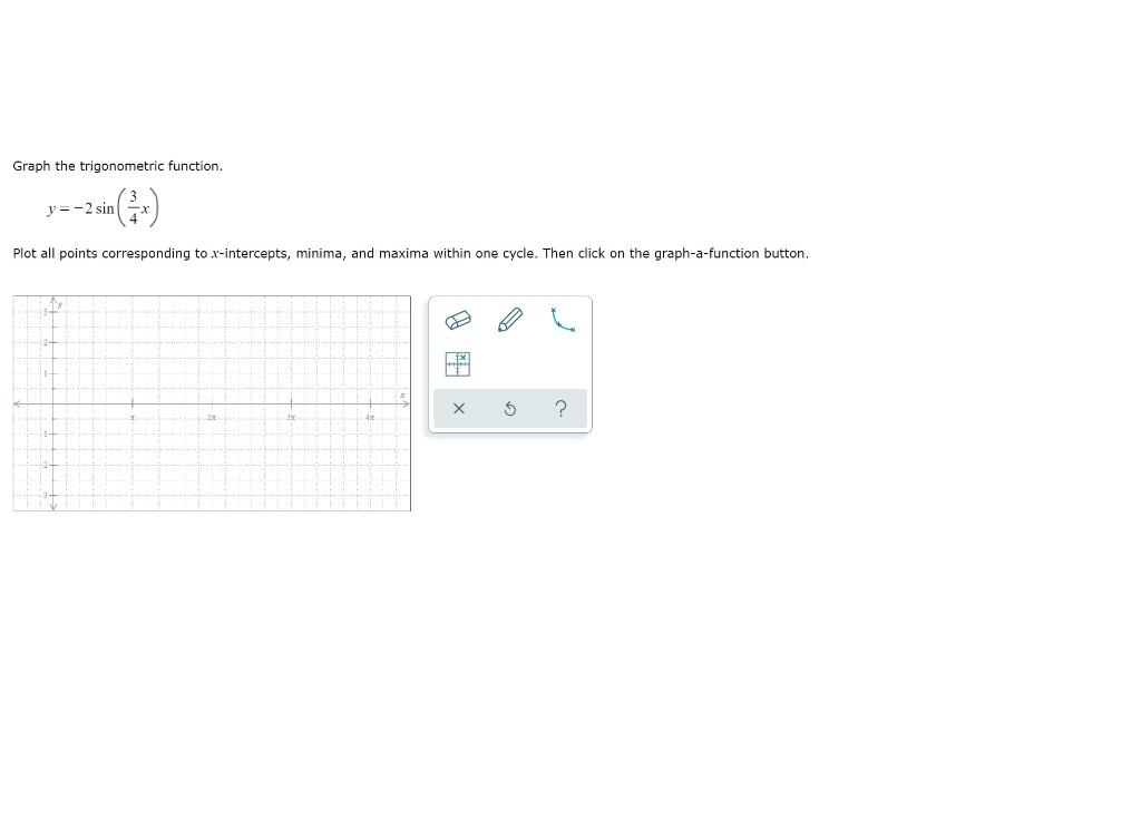 Solved Graph the trigonometric function. y=-2 sin(x) Plot | Chegg.com