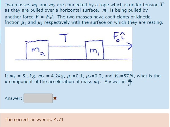 Solved Two masses my and m2 are connected by a rope which is | Chegg.com