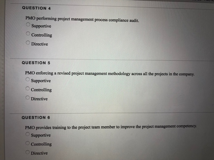 Solved Question 1 Project Manager And The Pmo Manager