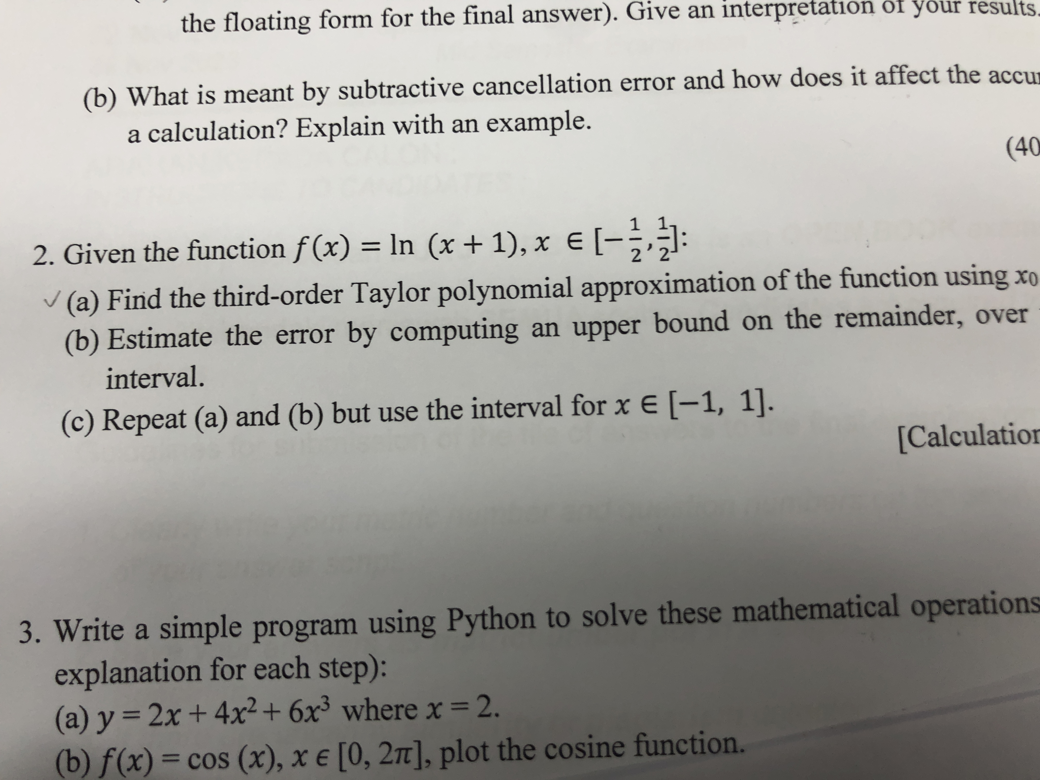the floating form for the final answer). Give an | Chegg.com