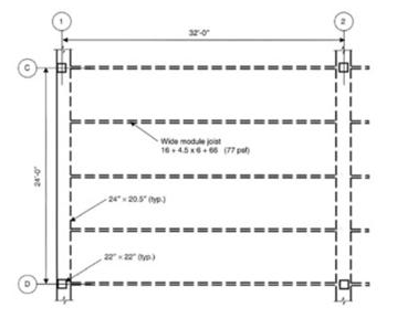 A partial plan of a typical floor in a cast-in-place | Chegg.com