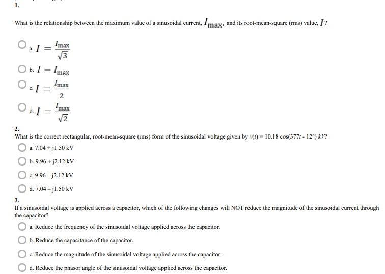 Solved 1. What is the relationship between the maximum value | Chegg.com