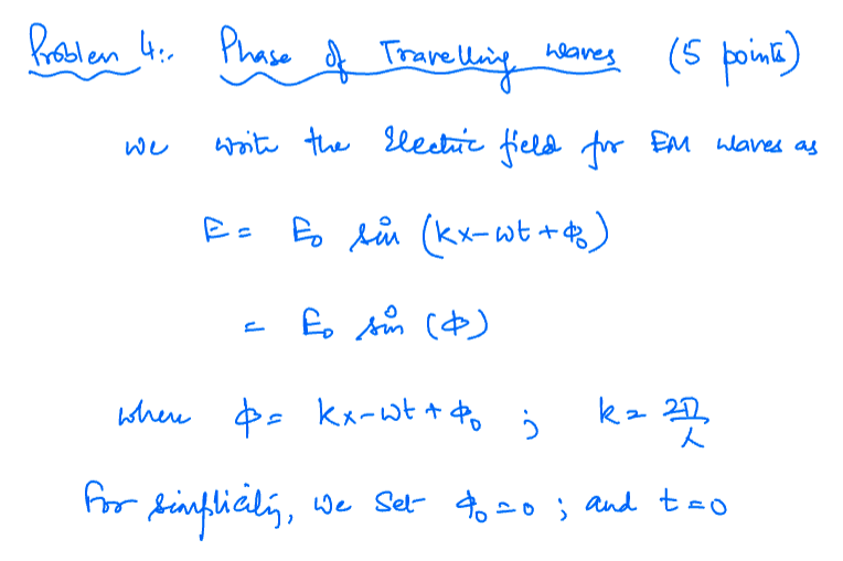 Solved Problen 4:- Phase of Travelling waves (5 points) we | Chegg.com