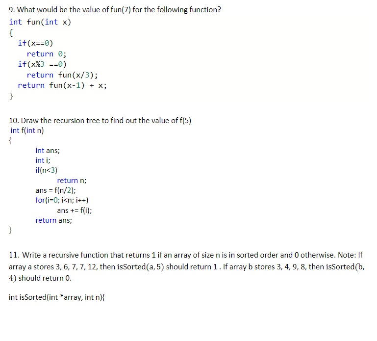 Solved 9 What Would Be The Value Of Fun7 For The 