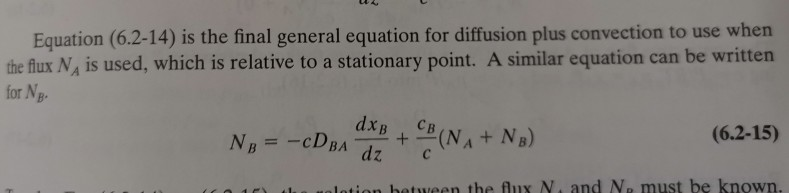 Solved Why does NB (Total diffusion flux of component B) in | Chegg.com