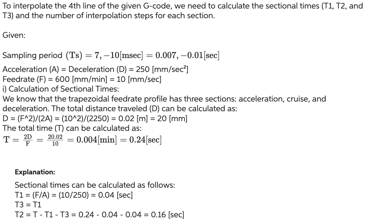 Solved Q6-Trajectory Generation Question (20 Points) A CNC | Chegg.com