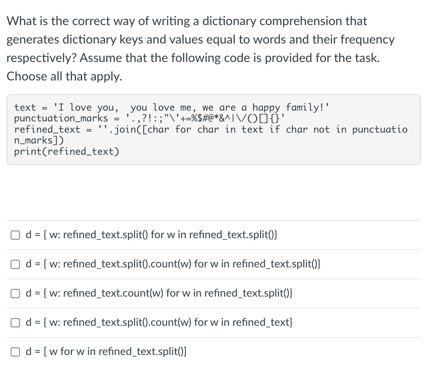 Solved What is the correct way of writing a dictionary | Chegg.com
