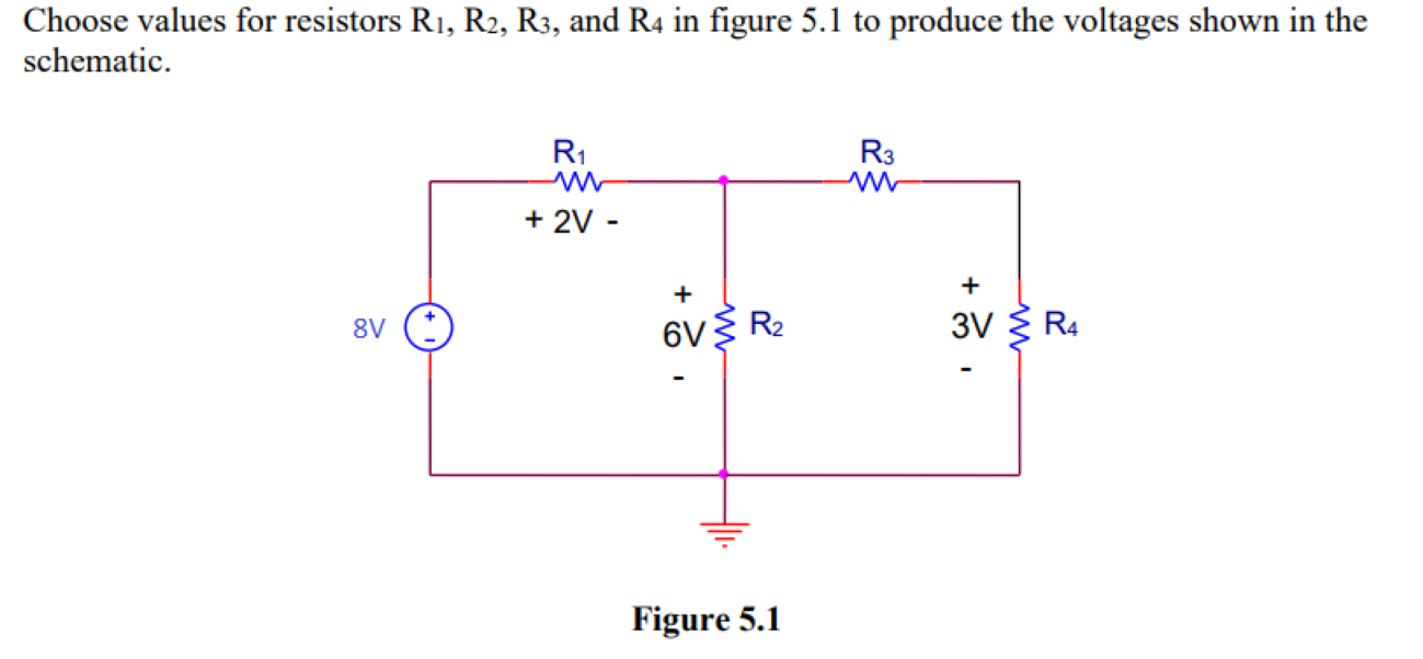 Solved Choose values for resistors R1, R2, R3, and R4 in | Chegg.com